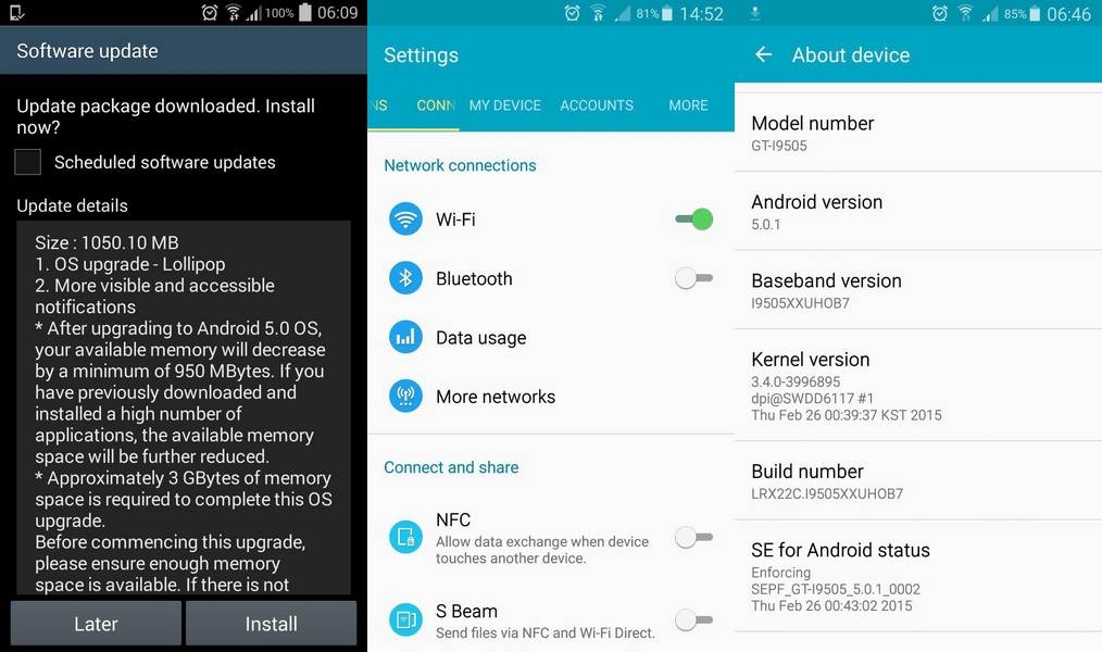 Nastavljeno ažuriranje Samsung Galaxy S4 na Android 5.0 Lollipop ...